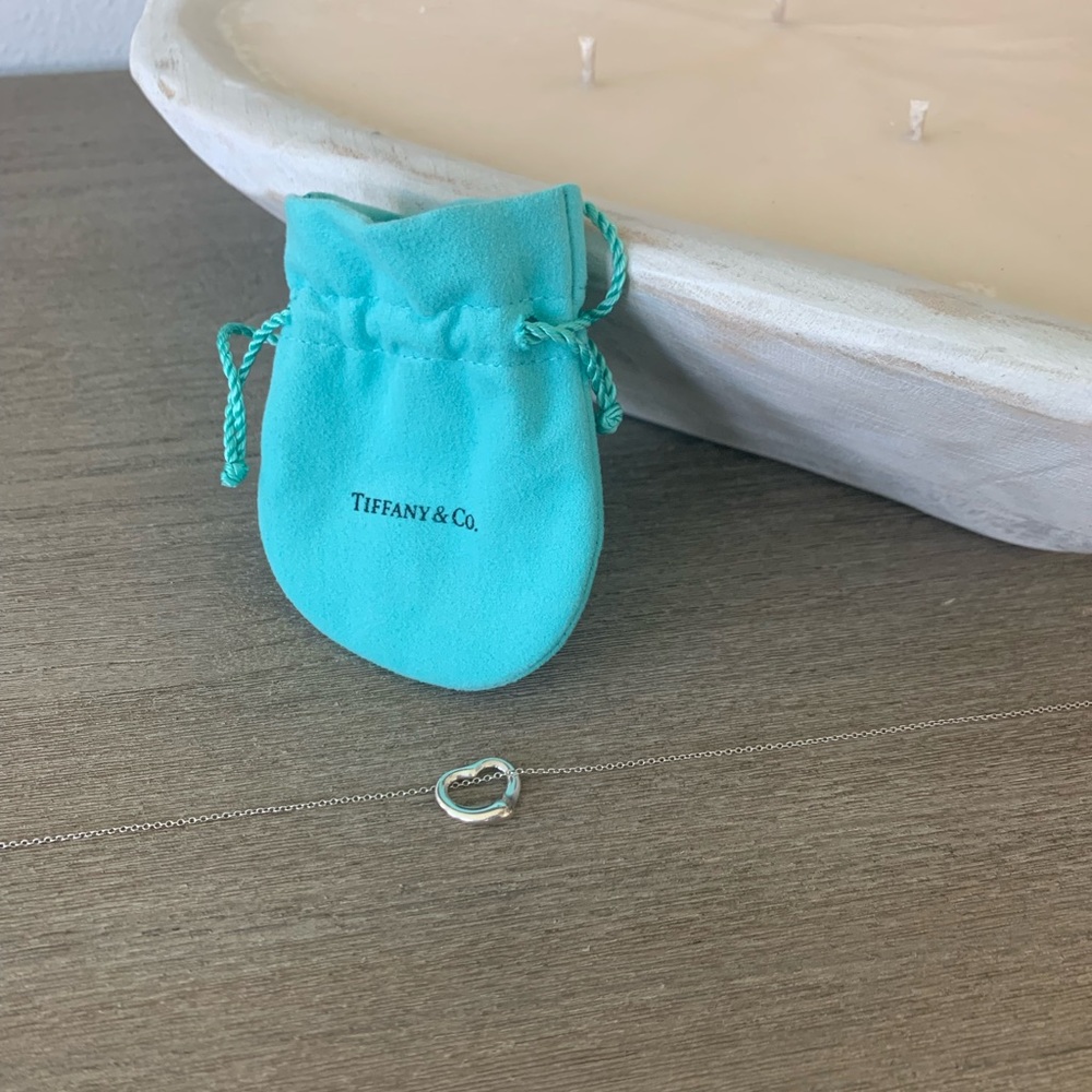 Authentic Tiffany & Co Open Heart Necklace - Gem